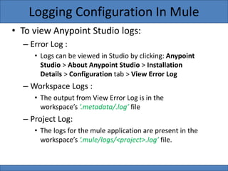 Mule debugging logging_configuration_in_mule | PPT