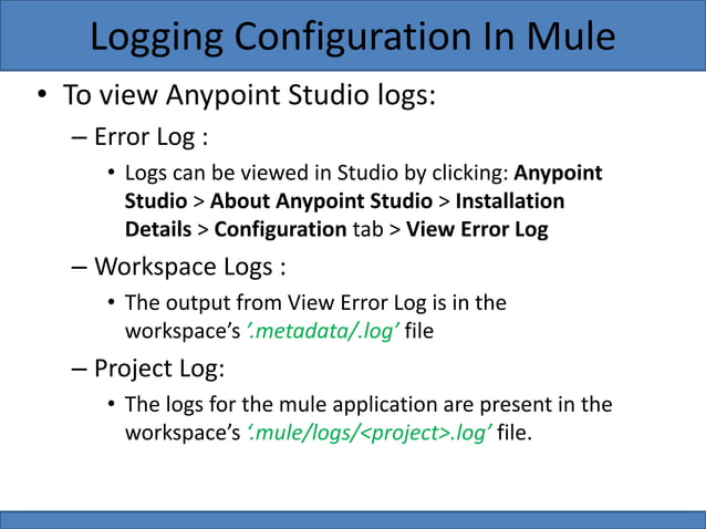 Mule debugging logging_configuration_in_mule | PPT