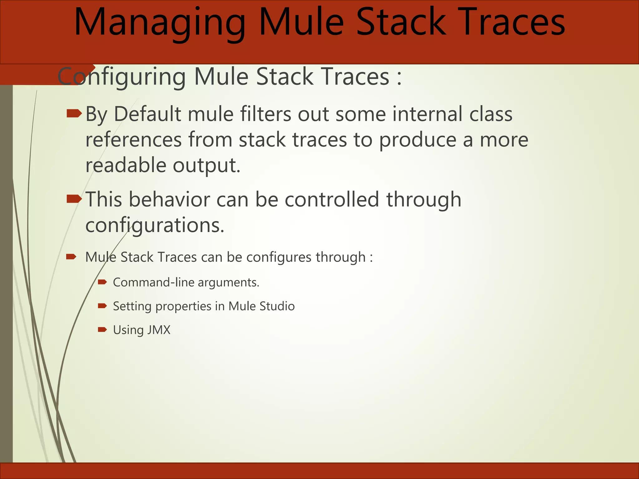 Managing stack traces | PPTX