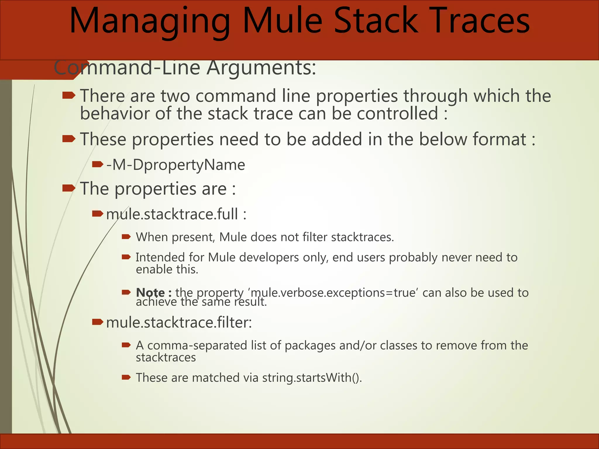 Managing stack traces | PPTX
