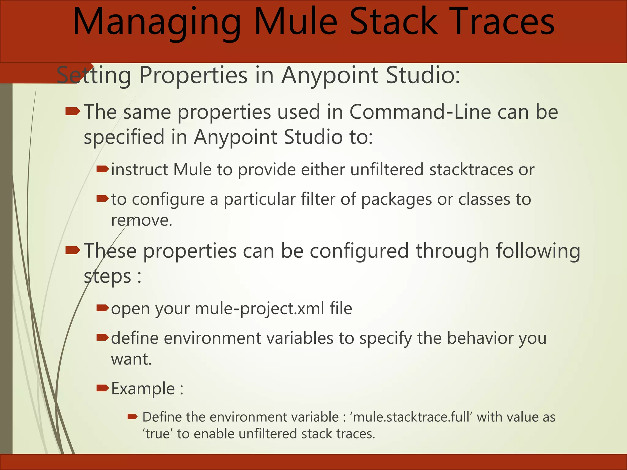 Managing stack traces | PPTX