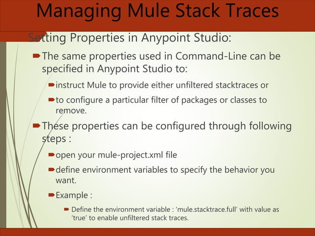 Managing stack traces | PPT