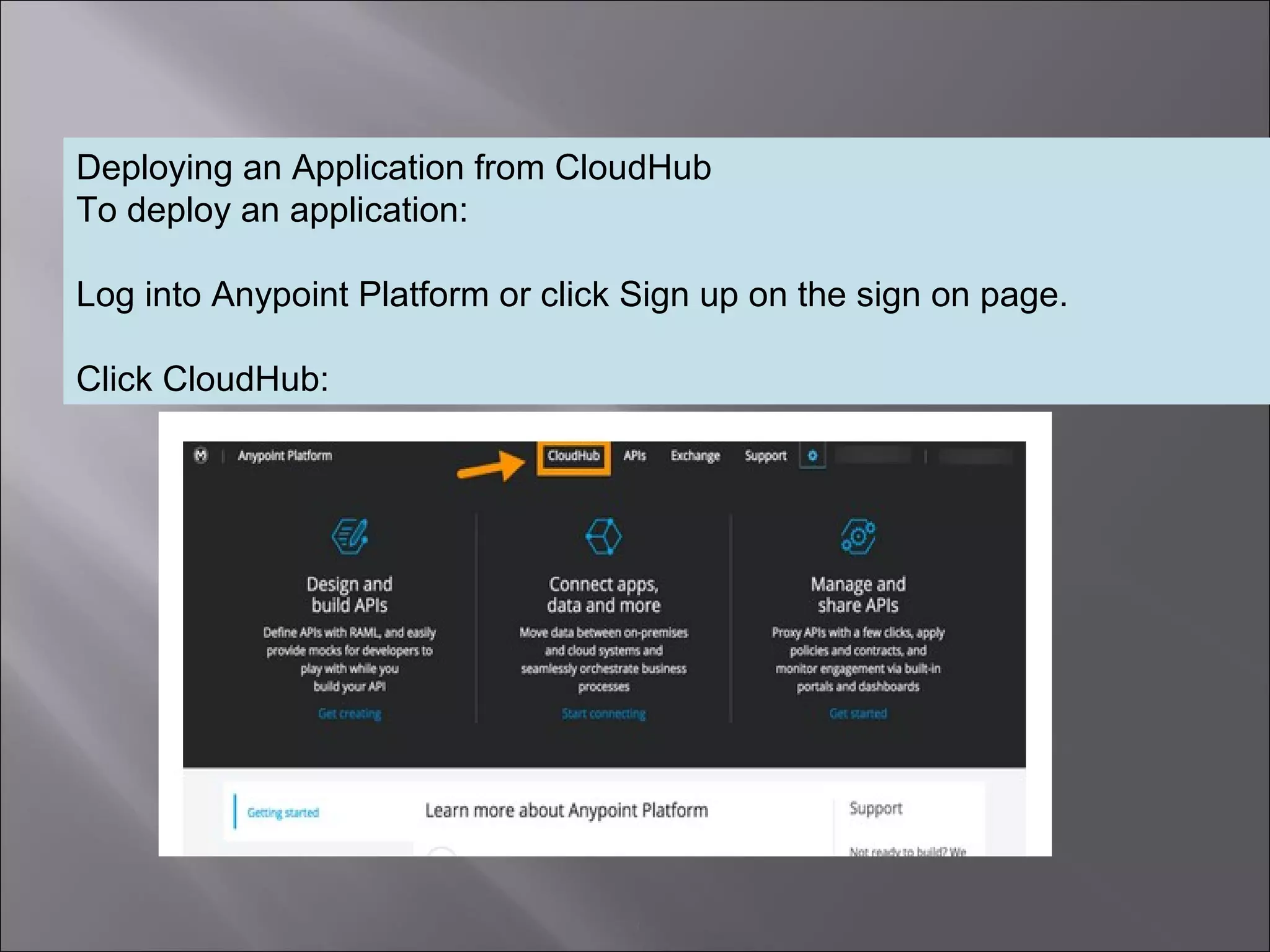 Mule deploying a cloud hub application | PPT Mule deploying a cloud hub application | PPT