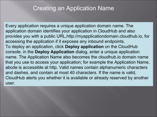 Mule deploying a cloud hub application | PPT