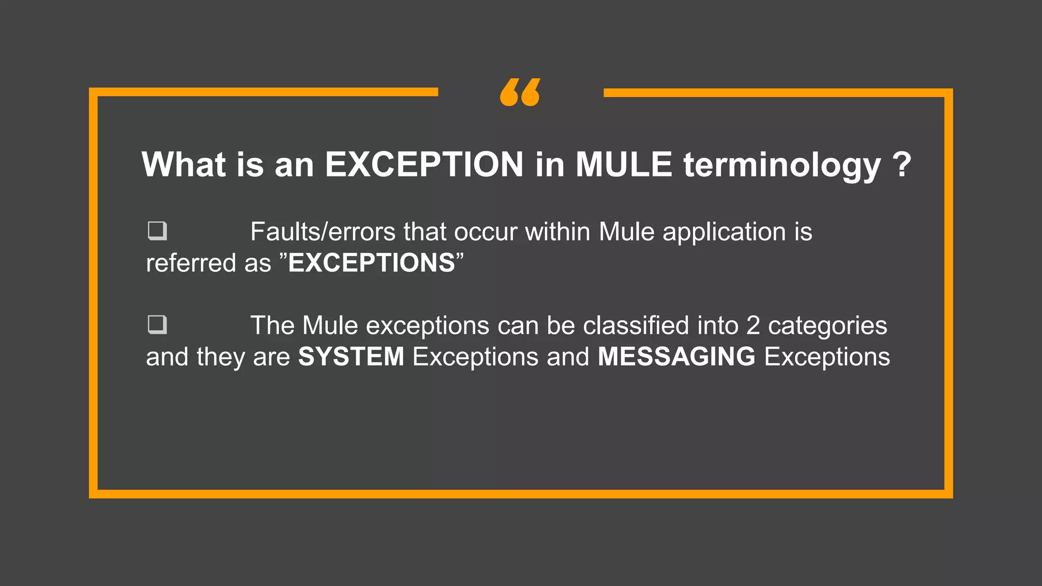 Mule error handling | PPTX