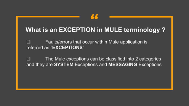 Mule error handling | PPT