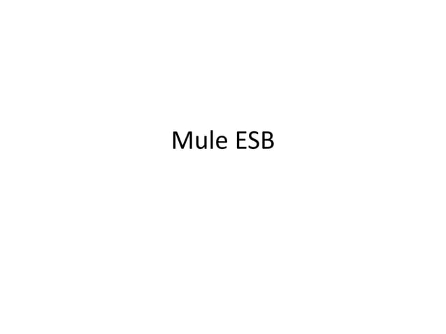 Mule Esb Ppt