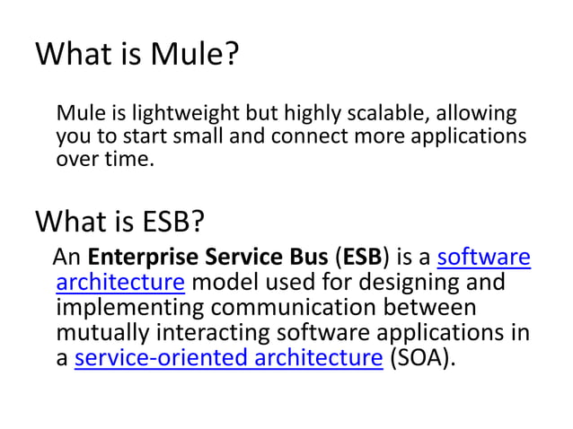 Mule esb | PPT