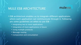 Mule ESB - An Enterprise Service Bus | PPTX | Cloud Computing | Internet