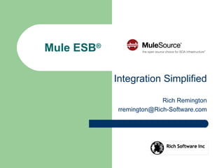 Mule ESB - Integration Simplified | PPT