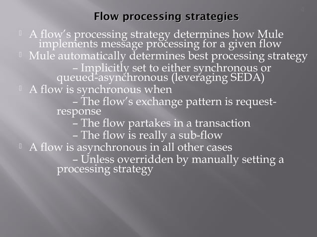 Mule esb flow processing strategies | PPT