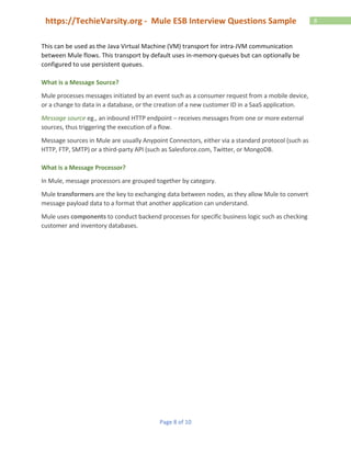 Mule ESB Interview or Certification questions | PDF