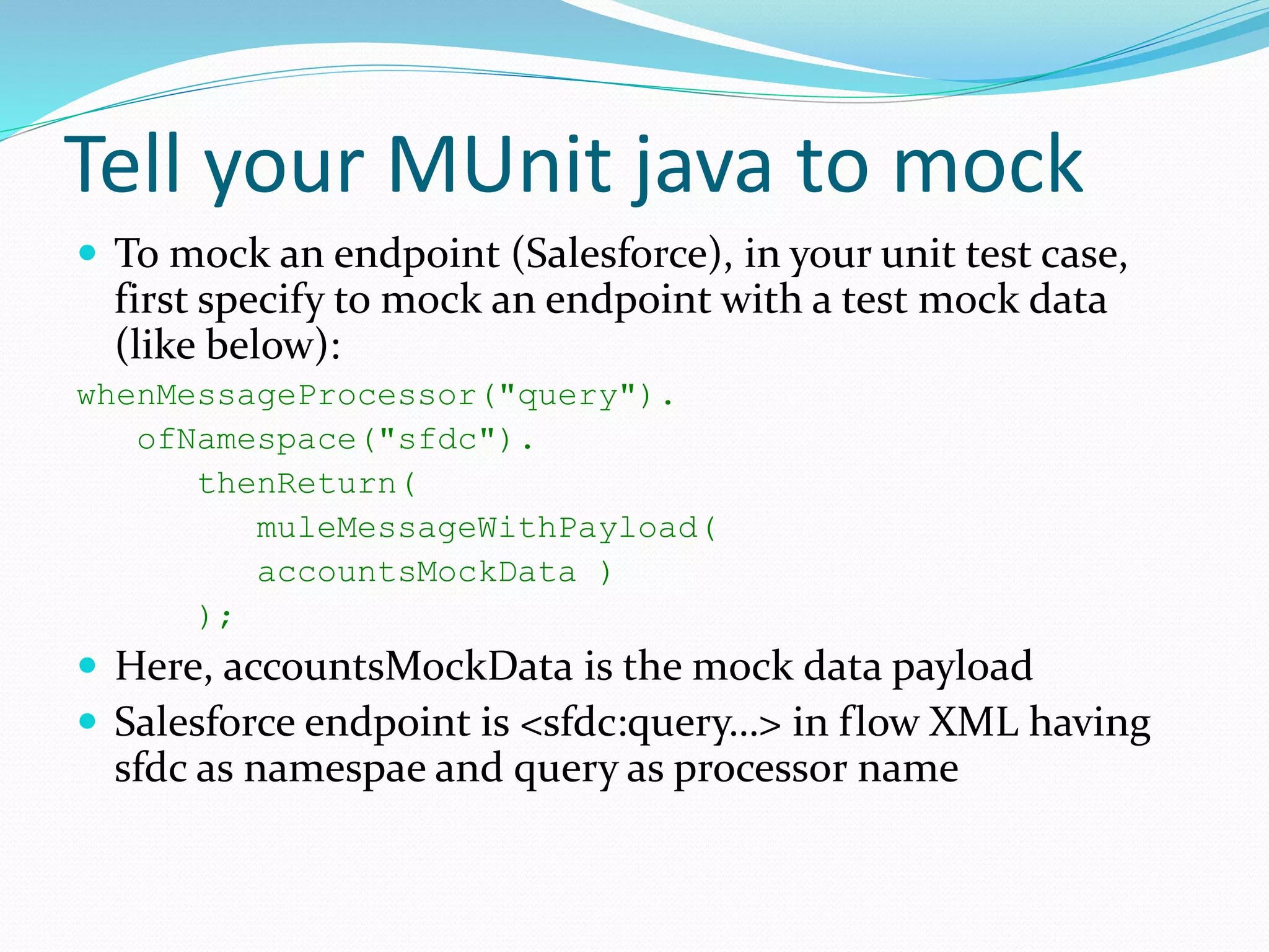 Mule ESB - Mock Salesforce Interface | PPTX