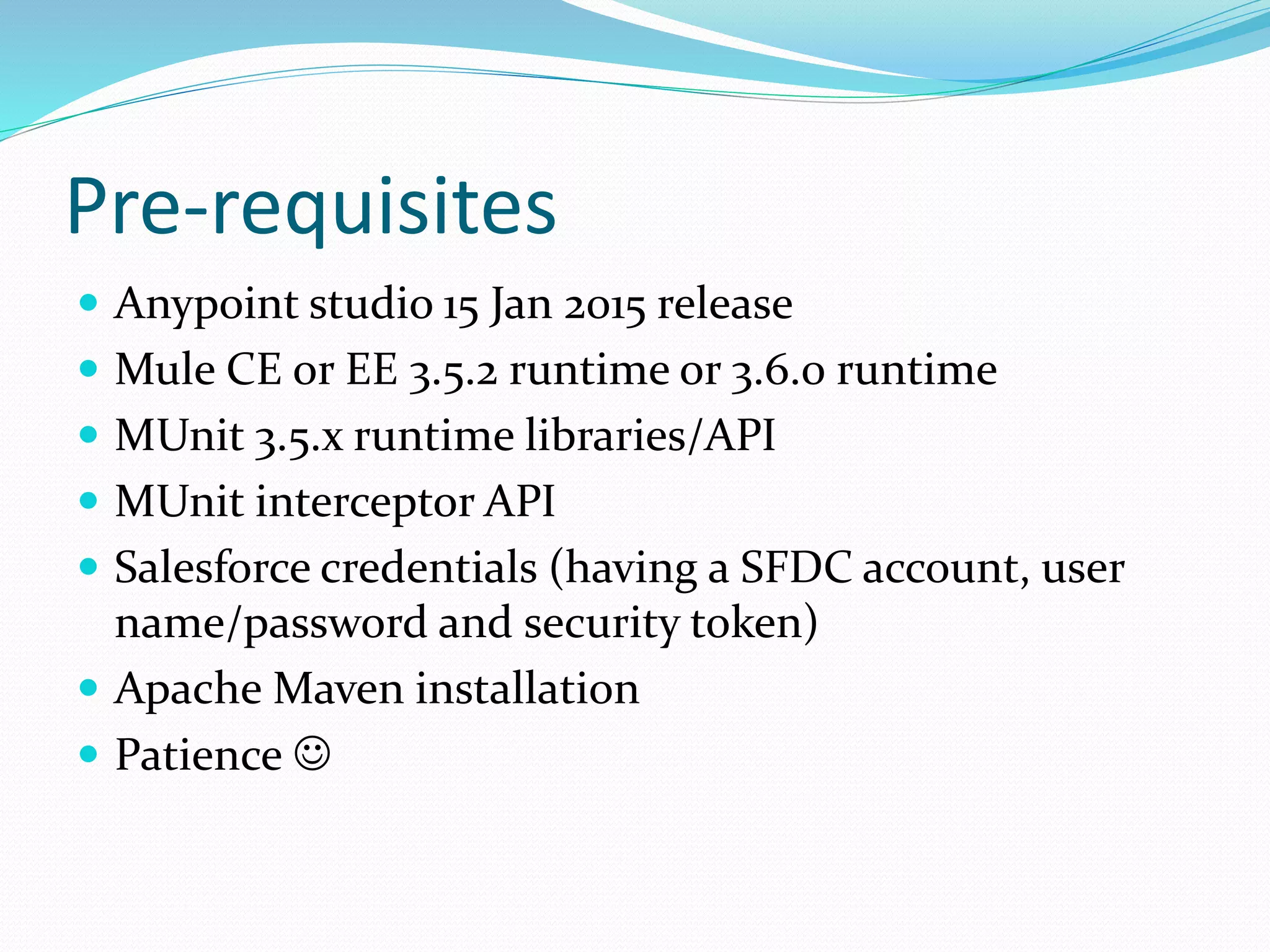 Mule ESB - Mock Salesforce Interface | PPTX