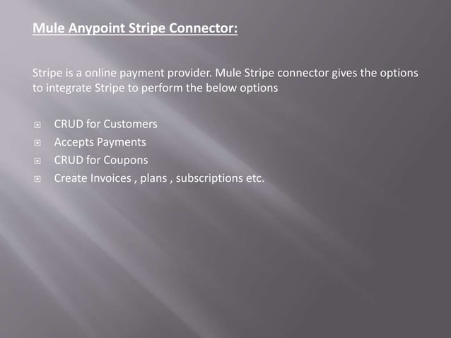 Mule esb stripe | PPTX