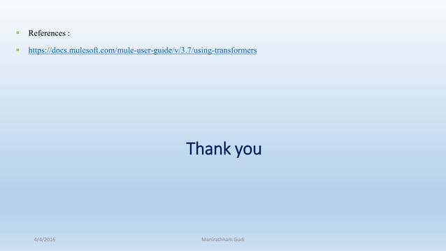 Mule esb transformers | PPT