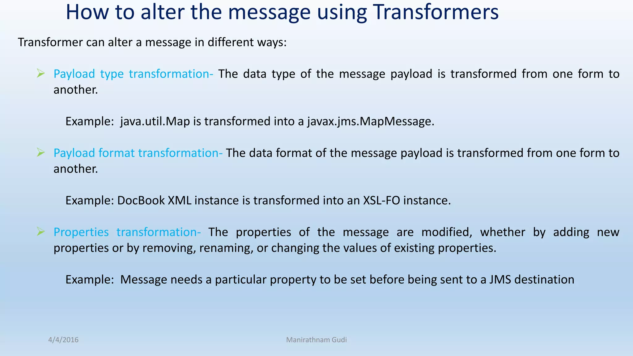 Mule esb transformers | PPT