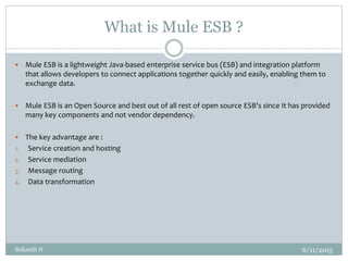 Mule ESB Tutorial Part 1 | PPTX