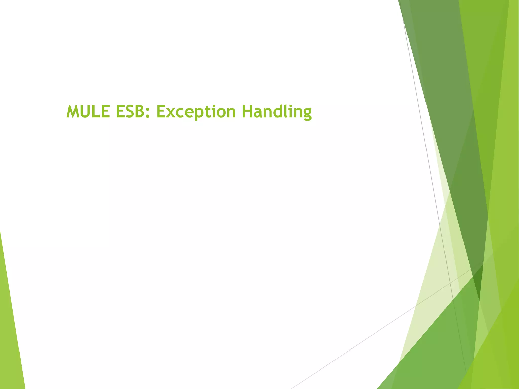 Mule exception handlingstrategies | ODP