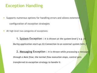 Mule exception handlingstrategies | ODP