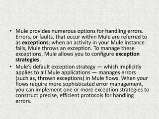 Mule exception strategies | PPT