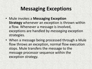 Mule exception strategies | PPT