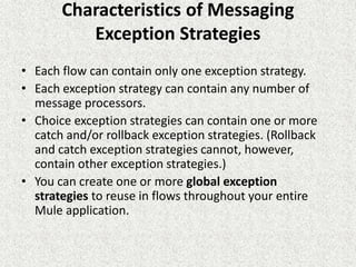 Mule exception strategies | PPT