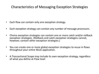 Mule exception strategies | PPT