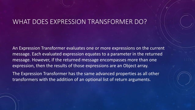 Mule Expression Transformer | PPT Mule Expression Transformer | PPT