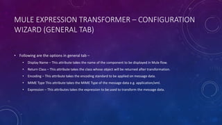 Mule Expression Transformer | PPT