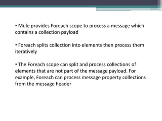 Mule for each scope | PPTX | Programming Languages | Computing