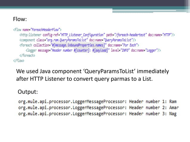 Mule for each scope header collection | PPT