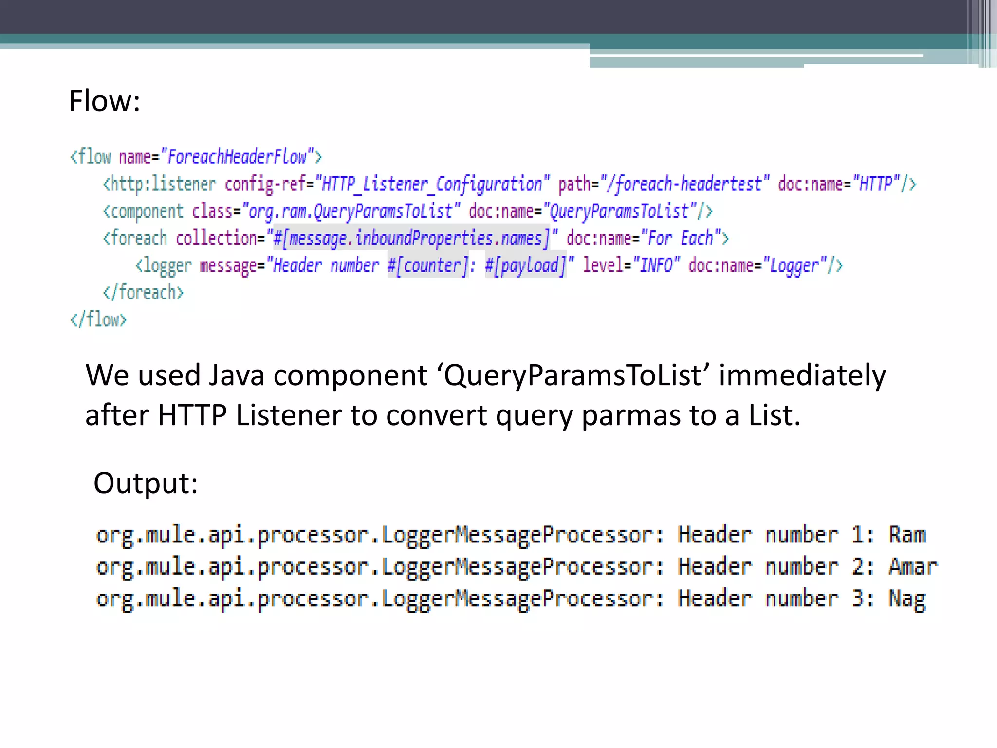 Mule for each scope header collection | PPT