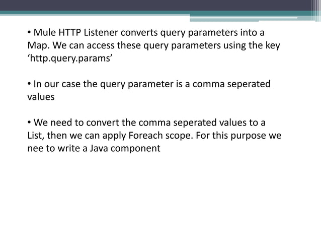 Mule for each scope headerc ollection | PPT