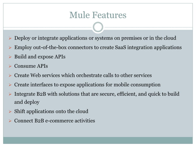 Mule fundamentals | PPT