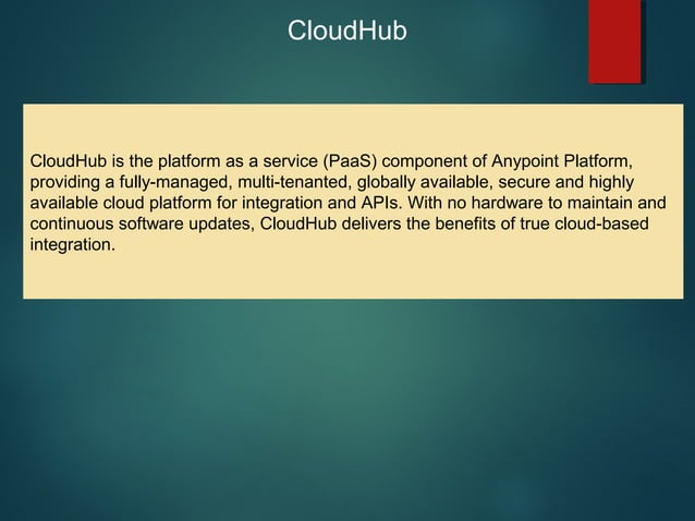 Mule integration with cloud hub | PPT