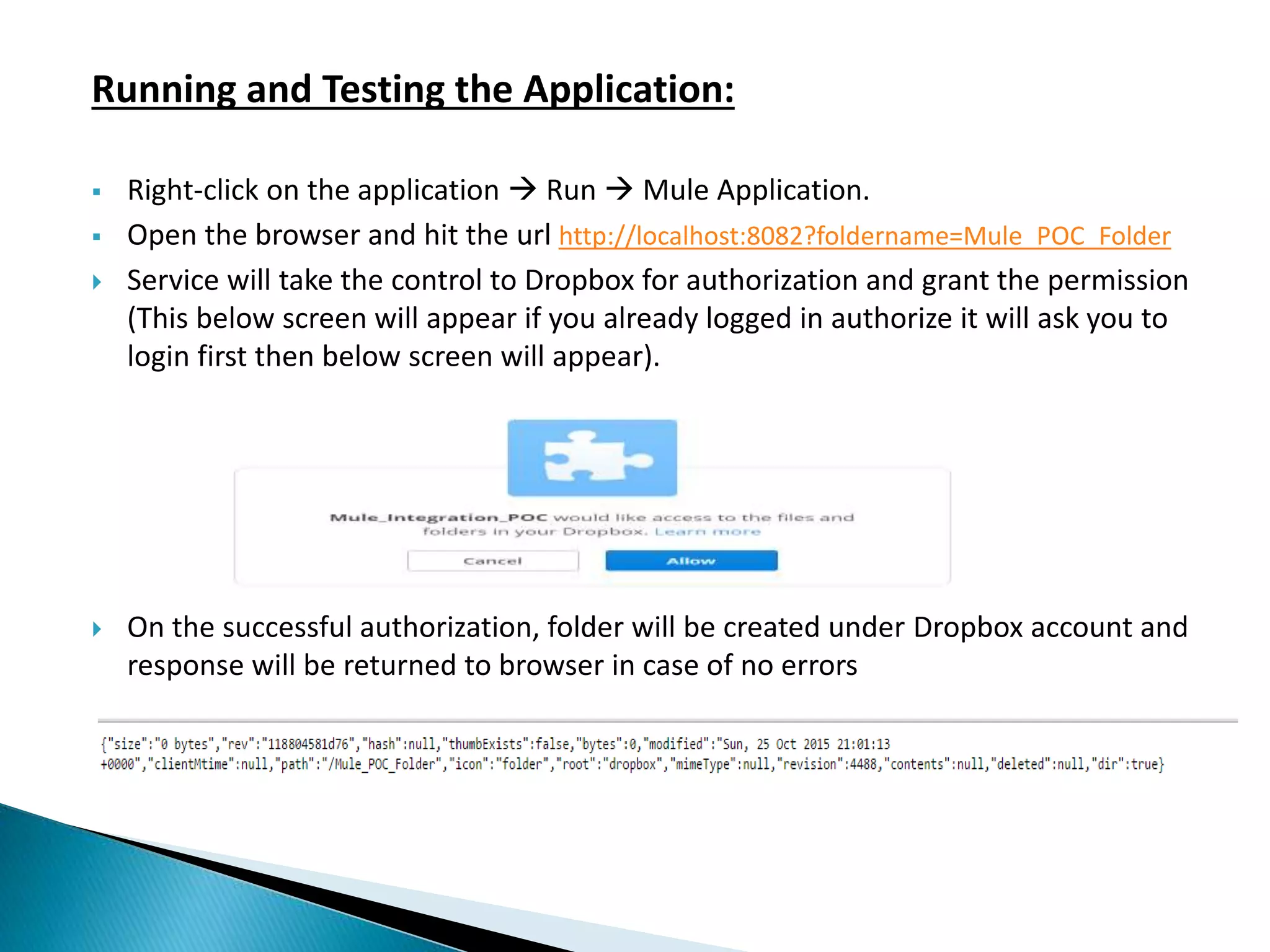 Mule Integration with Dropbox | PPT