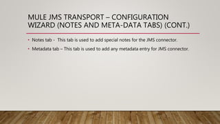 Mule JMS transport | PPT