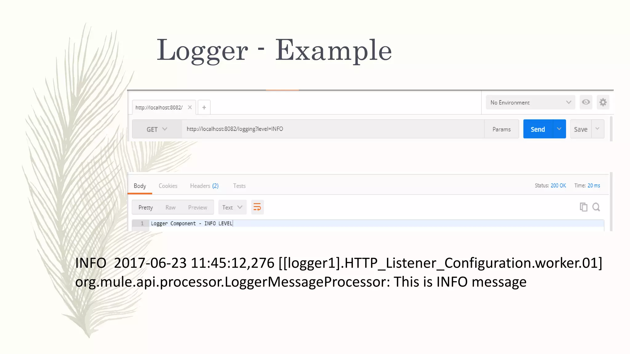 Mule custom logging | PPT