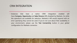 Mule Marketo Connector | PPTX | Web Design and HTML | Internet