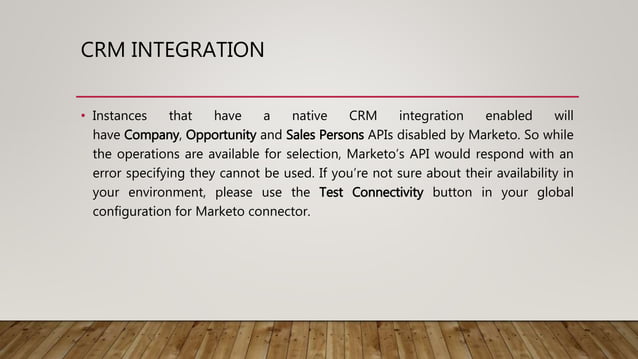 Mule Marketo Connector | PPTX | Web Design and HTML | Internet