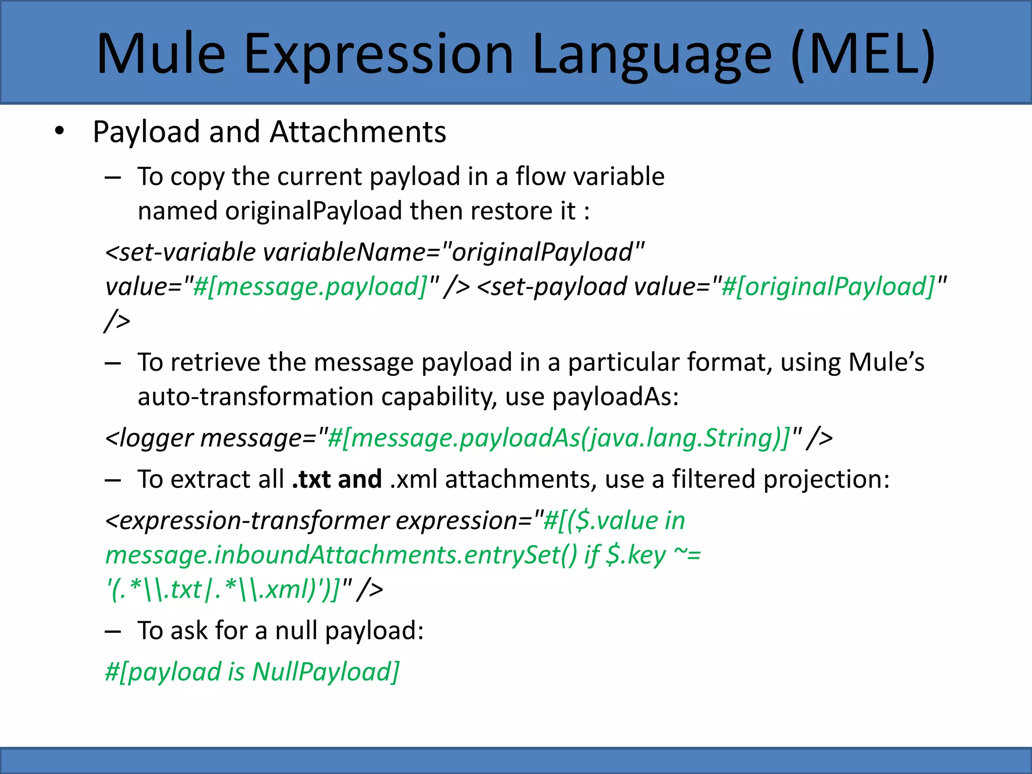Mule mel 5_tips | PPT | Free Download