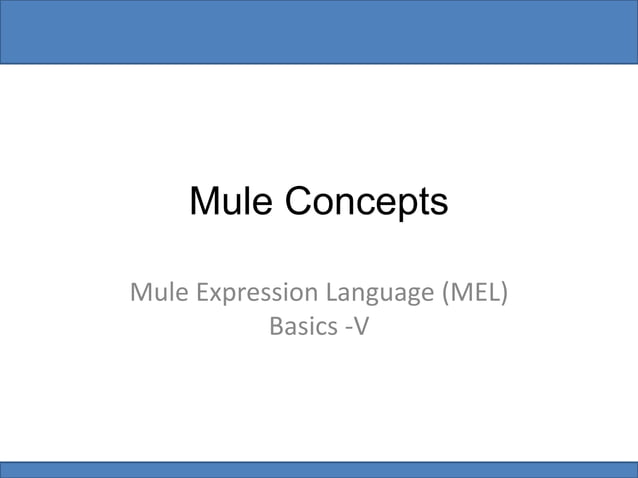 Mule mel 5_tips | PPT