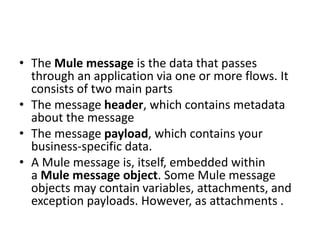 Mule message structure and varibles scopes | PPT