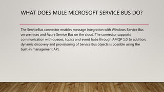 Mule Microsoft Service Bus | PPT