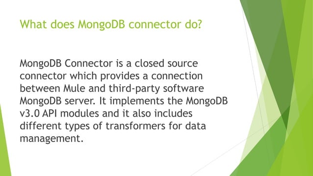 Mule MongoDB connector | PPT