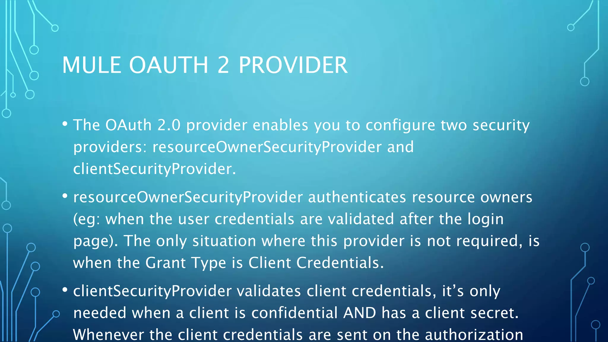 Mule OAuth 2 Provider module | PPT