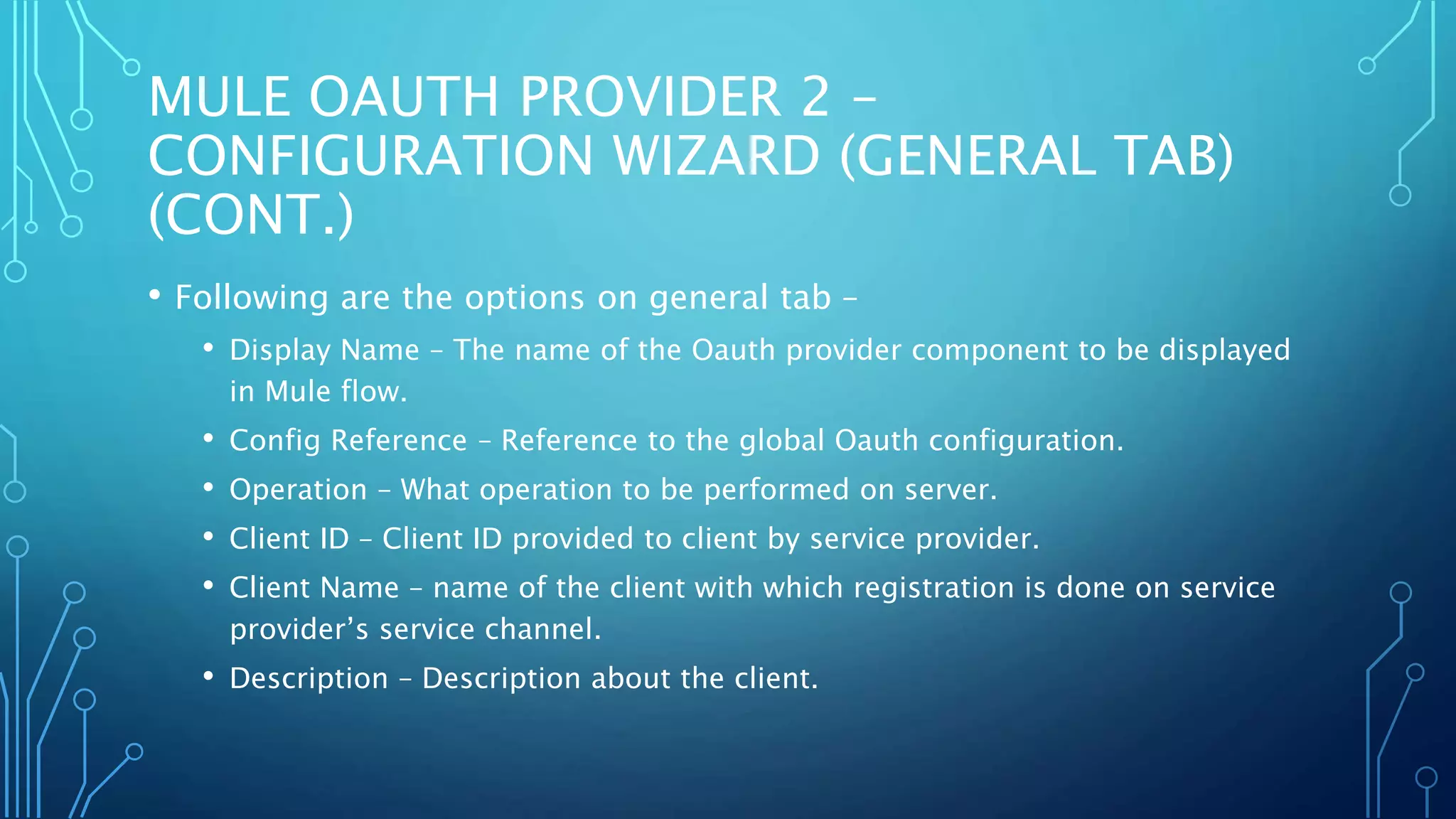 Mule OAuth 2 Provider module | PPT