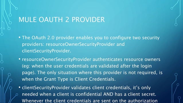 Mule OAuth 2 Provider module | PPT
