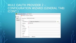 Mule OAuth 2 Provider module | PPT
